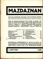 „Hanish, O.Z.A. - Frieda Ammann, Mazdaznan - Heft 1930 Juni Der ...