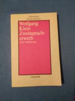 „Wolfgang Klein, Zweitspracherwerb eine Einführung Athenäum ...