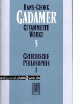 „Hans-Georg Gadamer, Griechische Philosophie Aus der Reihe Hans-Georg ...