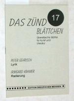 „Lyrik Irmgard Kramer Radierung = Das Züdblättchen Überelbische Blätter ...