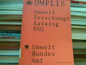 „Umweltforschungskatalog 1992 UFOKAT ´“ – Bücher gebraucht ...