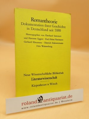 „Lämmert, Eberhard u.a., Romantheorie - Dokumentation ihrer Geschichte ...
