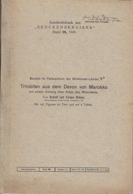 „Richter, Emma / Richter, Studien im Paläozoikum der Mittelmeer-Länder ...