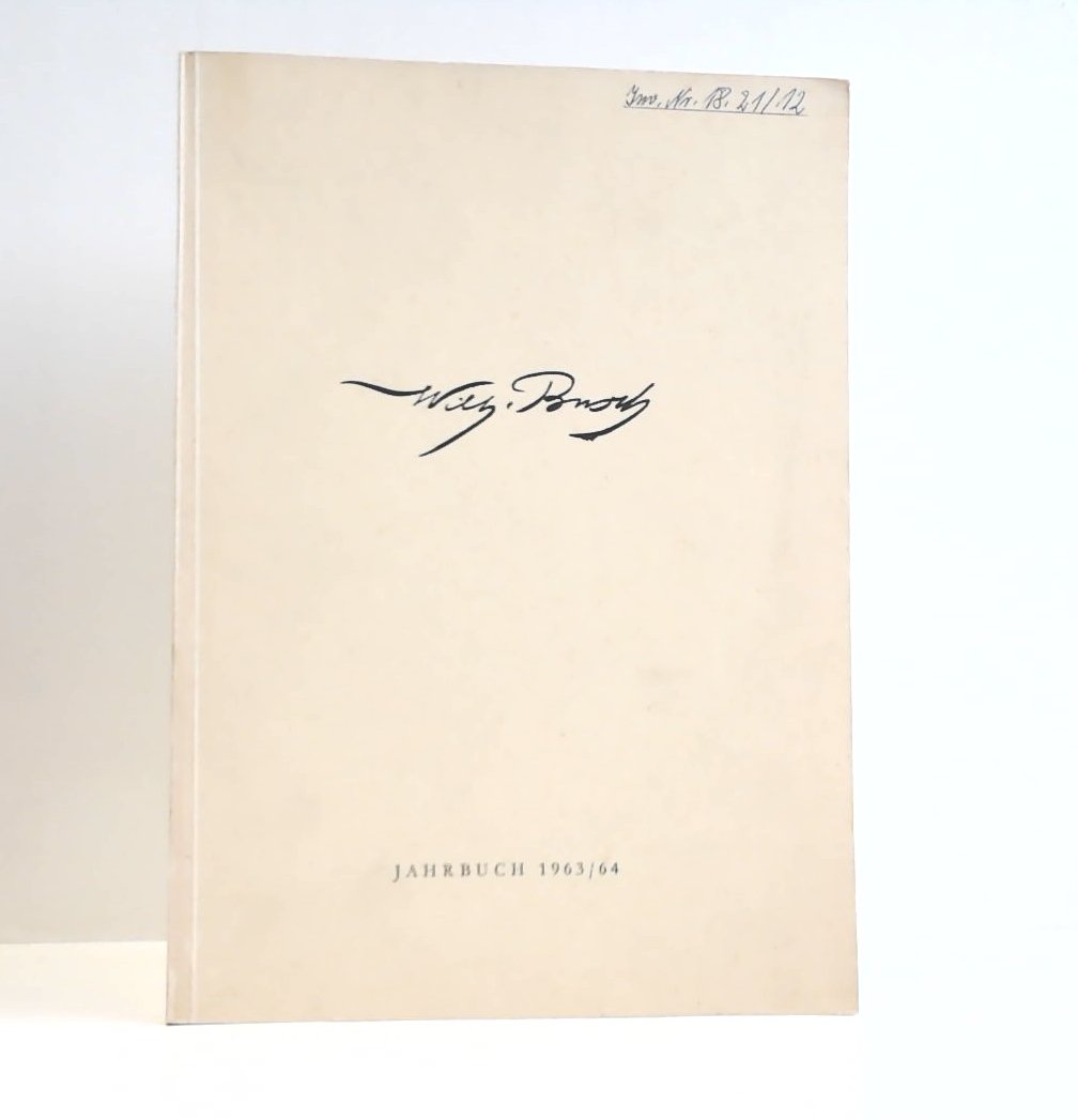 „Jahrbuch der Wilhelm-Busch-Gesellschaft 1963/64.“ (Wilhelm-Busch ...
