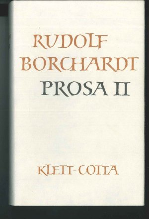 „Rudolf Borchardt, Prosa Gesammelte Werke in Einzelbänden“ – Bücher ...