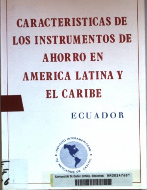 „Caracteristicas de los instrumentos de ahorro en America …“ – Buch ...