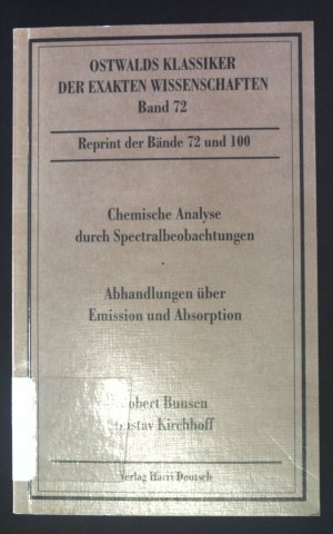 „Kirchhoff Gustav; Bunsen Robert“ – Bücher gebraucht, antiquarisch ...
