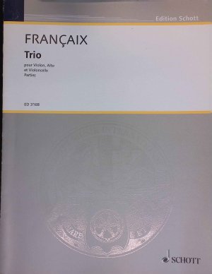 „Trio pour Violon, Alto et Violoncelle.“ – Bücher gebraucht ...