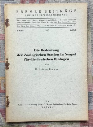„Die Bedeutung der Zoologischen Station in Neapel für die …“ (Michael ...
