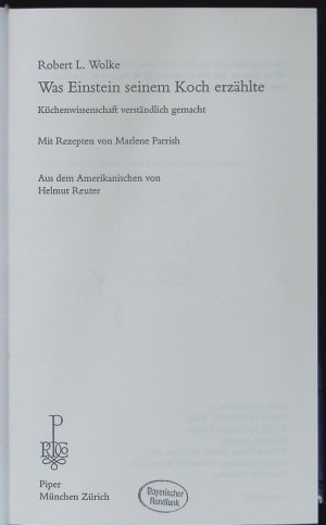 „Was Einstein seinem Koch erzählte Küchenwissenschaft verständlich ...