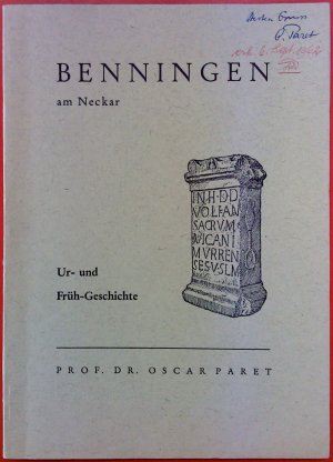 „Paret, Oscar Prof“ – Bücher gebraucht, antiquarisch & neu kaufen