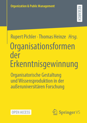 ISBN 9783658443306 "Organisationsformen der Erkenntnisgewinnung ...