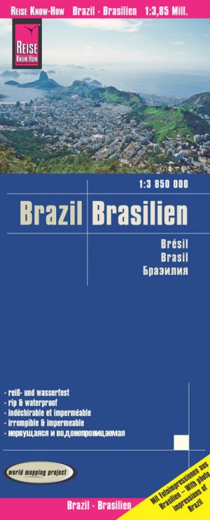 ISBN 9783831774340 "Reise Know-How Landkarte Brasilien / Brazil (1:3.850.000) – reiß- und ...