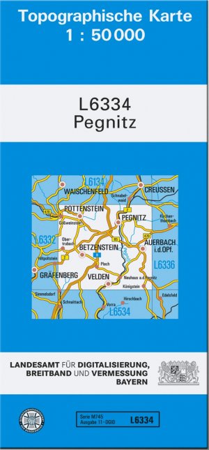 ISBN 9783899330205 "TK50 L6334 Pegnitz - Topographische Karte 1:50000" – gebraucht, antiquarisch ...