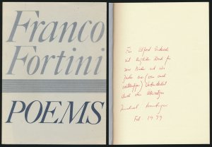 „Poems Translated by Michael Hamburger Signiertes Widmungsexemplar ...