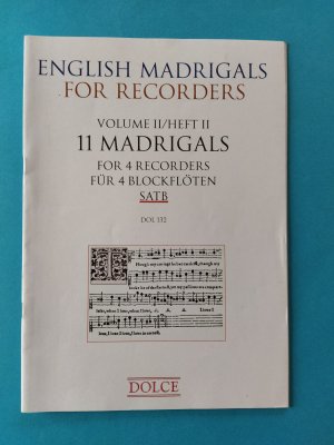 „English Madrigals for Recorders.“ – Bücher gebraucht, antiquarisch ...