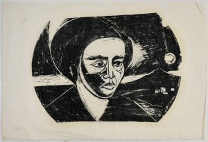 „Frauenportät 19 Signierter Original-Holzschnitt / Signed original ...