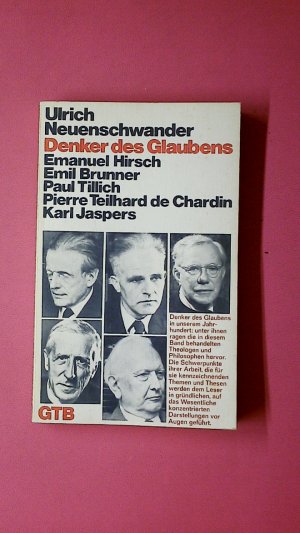 „Ulrich Neuenschwander, DENKER DES GLAUBENS-“ – Bücher gebraucht ...
