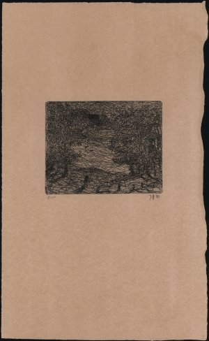 „Horst Janssen, Nebel in Baurs Park 19 Signierte Original-Radierung ...