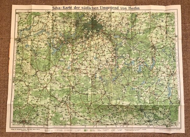 „Berlin - Silva-Karte der südlichen Umgebung von Berlin Maßstab ...