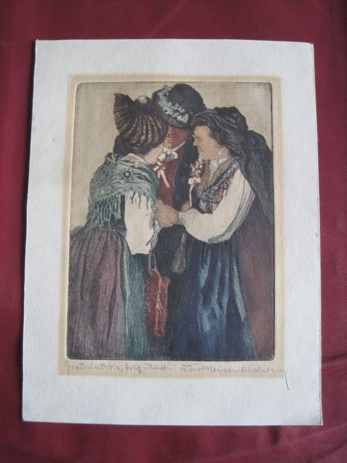 „Gratulation Original-Farbradierung, signiert.“ – Bücher gebraucht ...