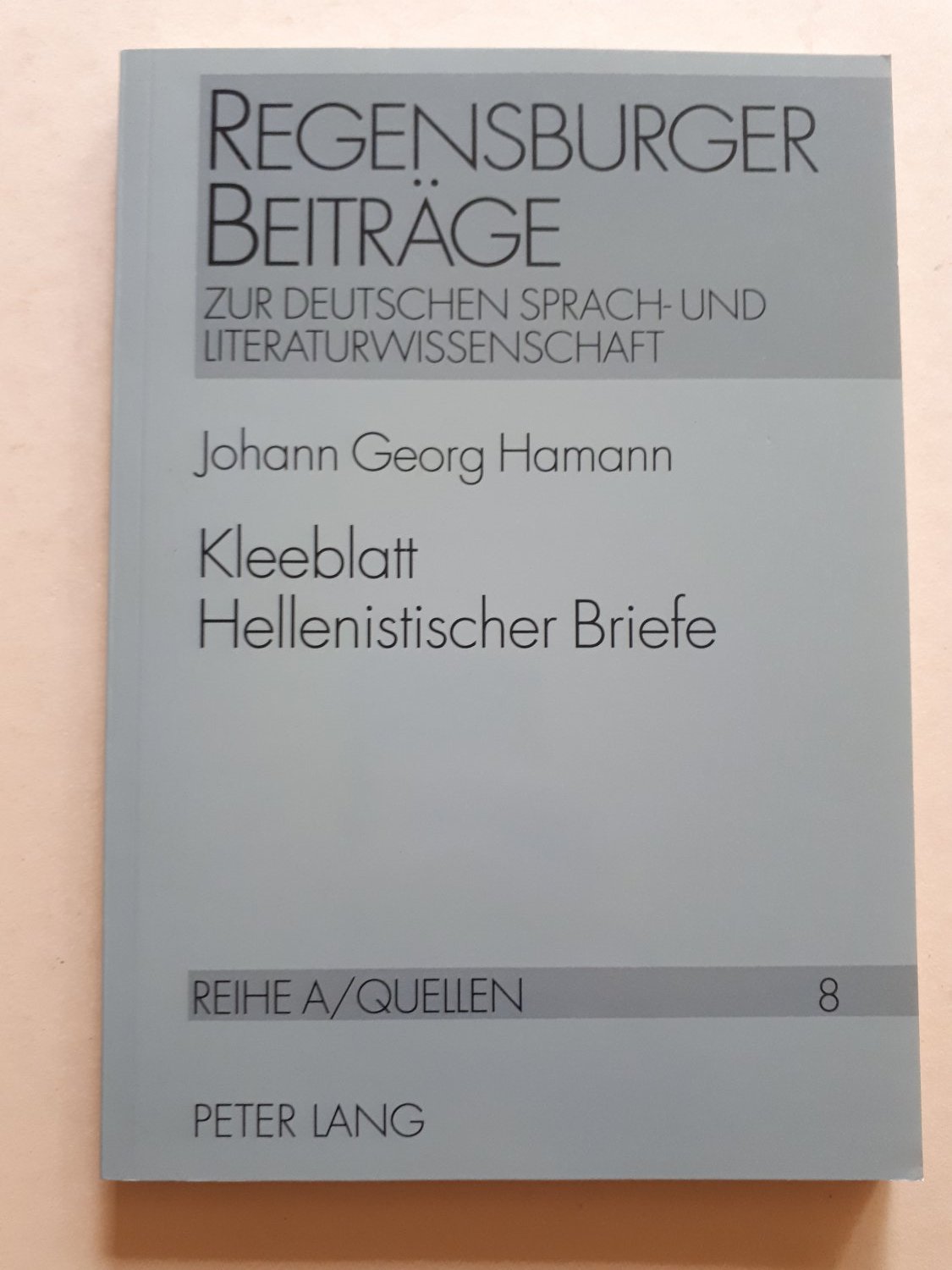 „Johann Georg Hamann]“ – Bücher gebraucht, antiquarisch & neu kaufen
