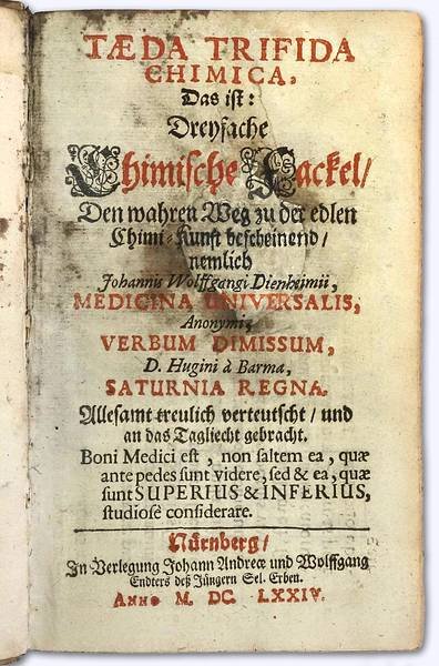 „Tæda Trifida Chimica Das ist Dreyfache Chimische Fackel / Den wahren ...