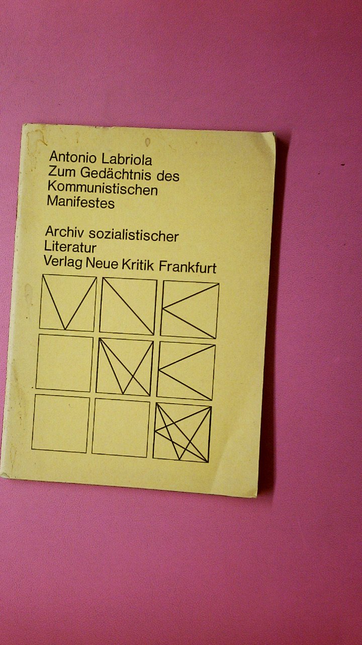 „ZUM GEDÄCHTNIS DES KOMMUNISTISCHEN MANIFESTES.“ – Bücher gebraucht ...
