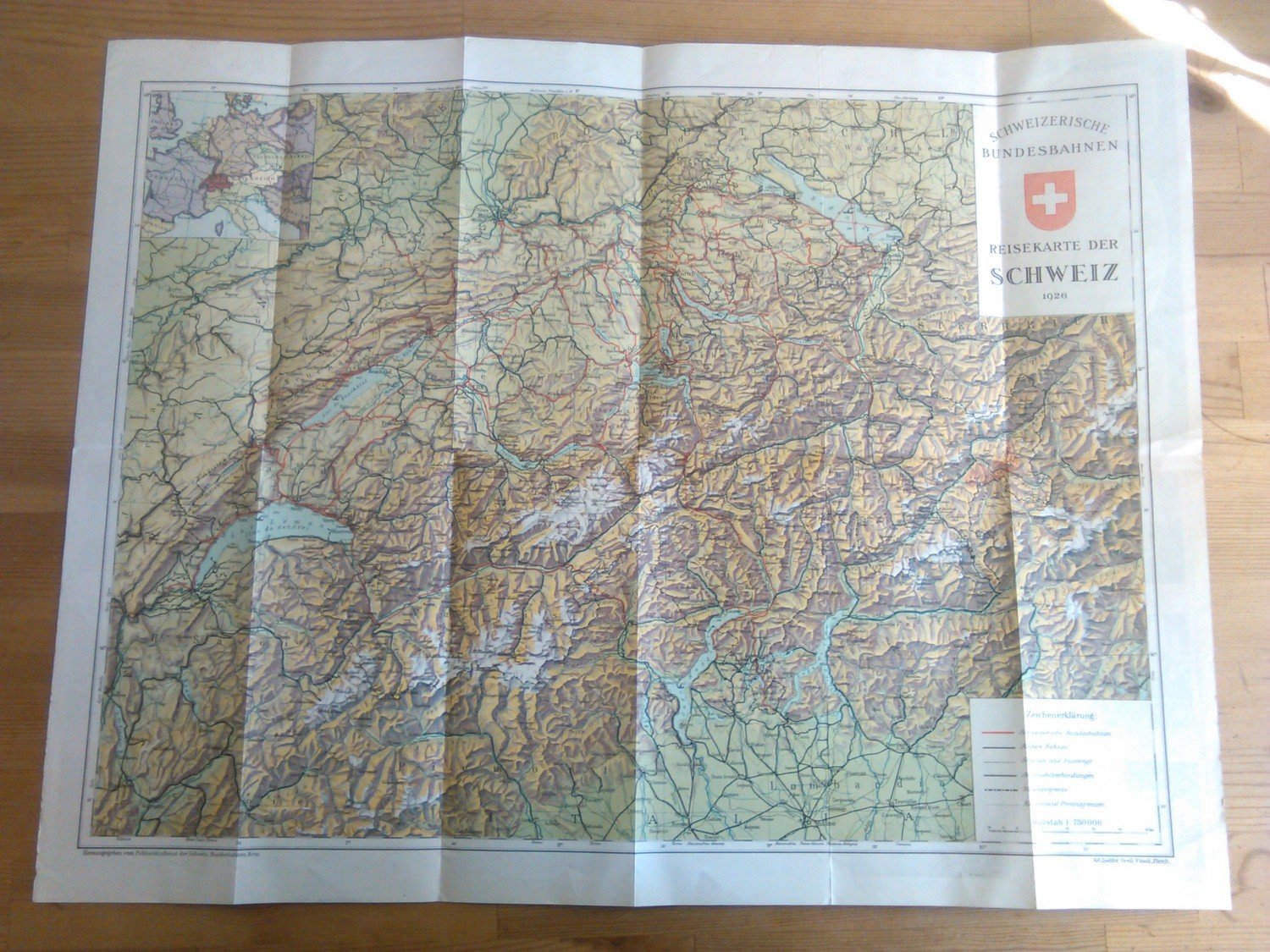 „Reisekarte der Schweiz 1926.“ – Buch antiquarisch kaufen – A02h8vUX01ZZO