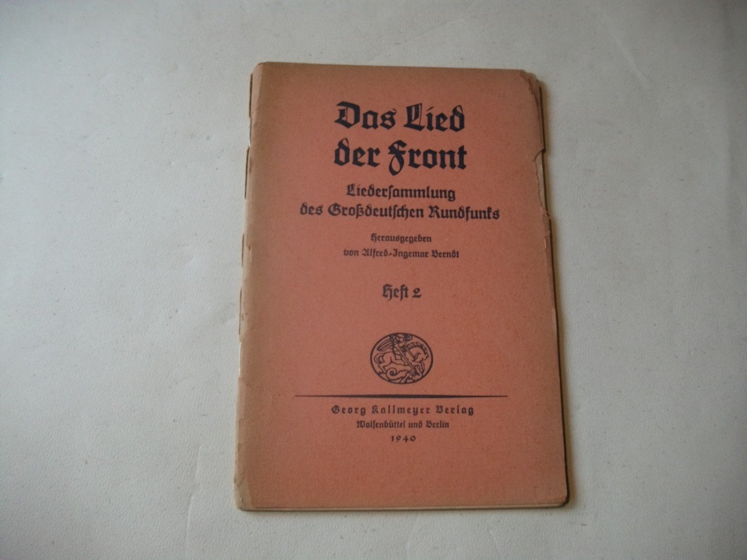 „Das Lied der Front.“ (Berndt, Alfred-Ingemar ) – Buch antiquarisch ...