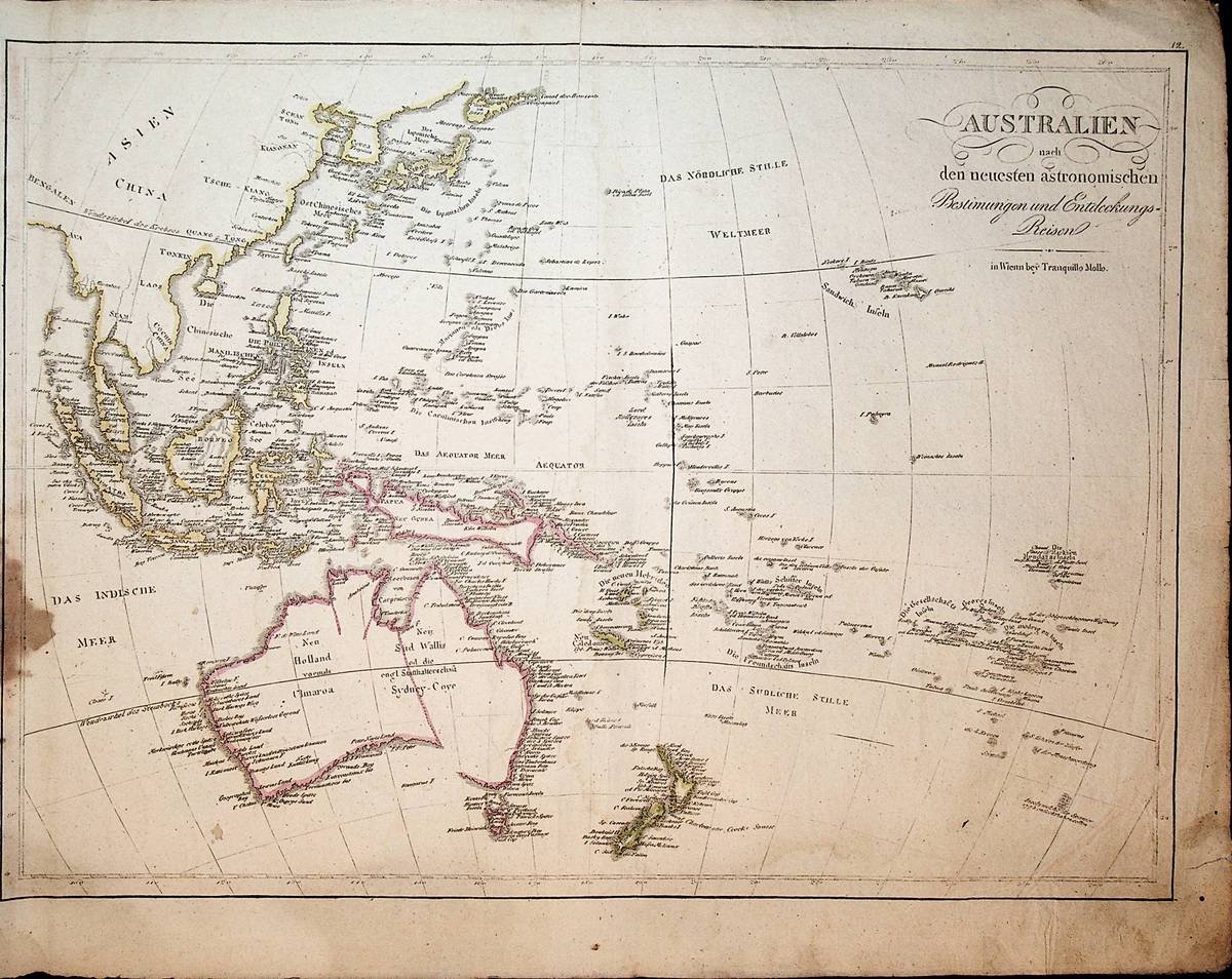 „AUSTRALIEN LANDKARTE /AUSTRALIA MAP 1835 MOLLO Titel: …“ – Buch ...