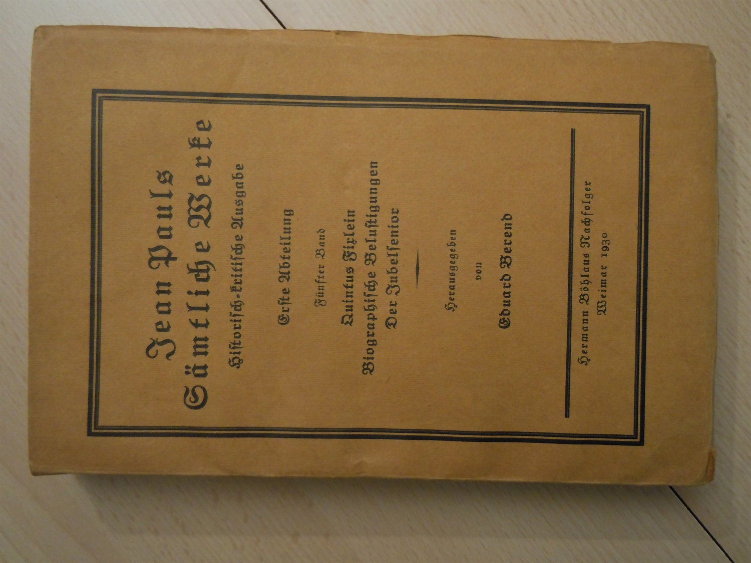 „Jean Paul ; Berend Eduard (Hrsg )“ – Bücher gebraucht, antiquarisch ...