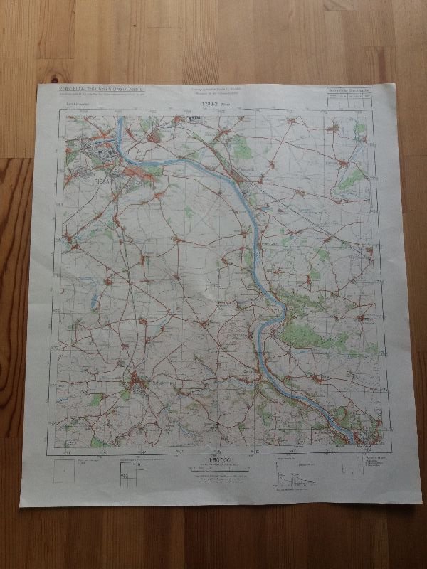 „Messtischblatt farbige Topographische Karte DDR 1:50000.“ – Buch gebraucht kaufen – A02oUYum01ZZ7