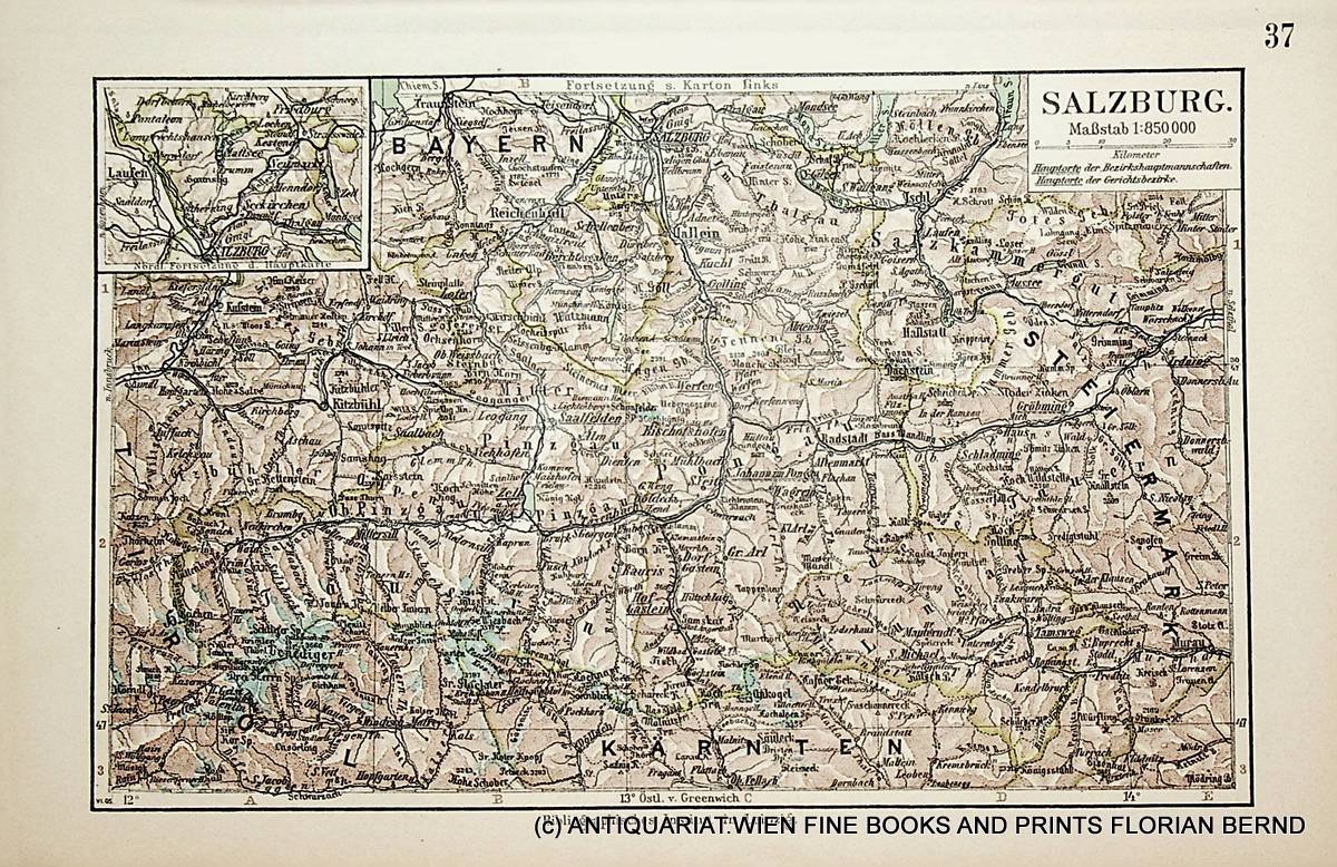 „Salzburg, Austria, map c.“ – Buch antiquarisch kaufen – A02rHZGo01ZZo