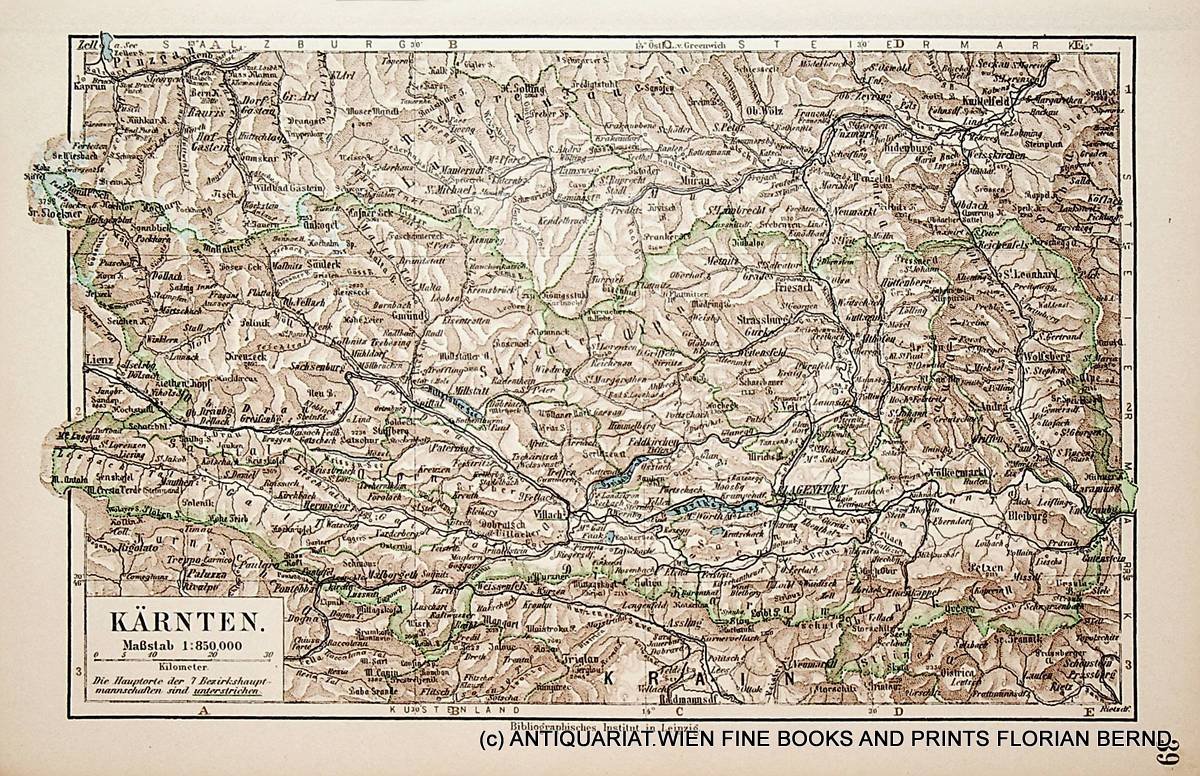 „Carinthia, Austria map c.“ – Buch antiquarisch kaufen – A02Bvj1y01ZZt