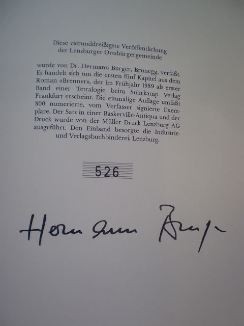 Bücher vom Verlag „Lenzburg Müller Druck Lenzburg AG 1988 Auflage 1 ...