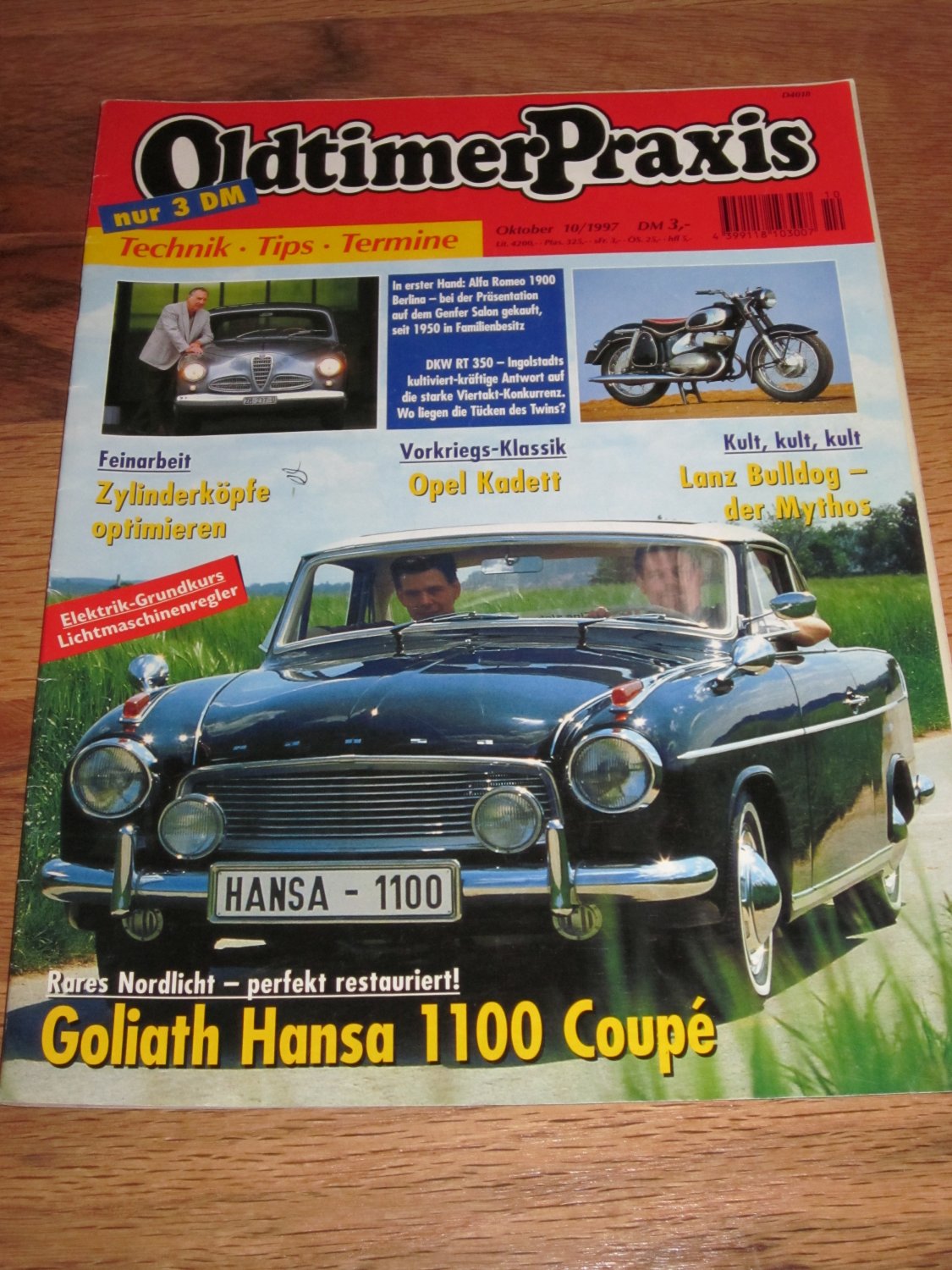 „Oldtimer Praxis Oktober 10/1997 Goliath Hansa 1100 Coupé / …“ – Buch ...