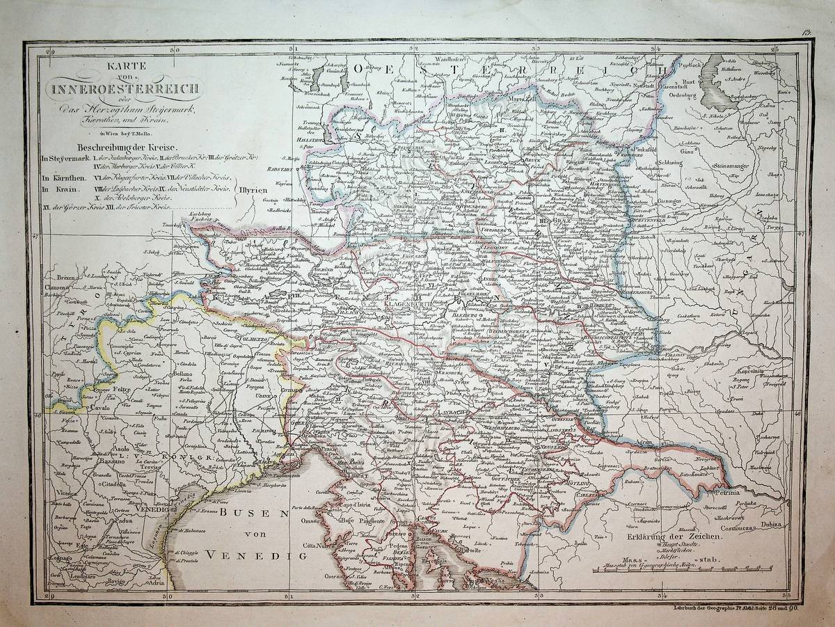 „STEIERMARK / KÄRNTEN / KRAIN Landkarte / Map ca.“ – Buch antiquarisch ...