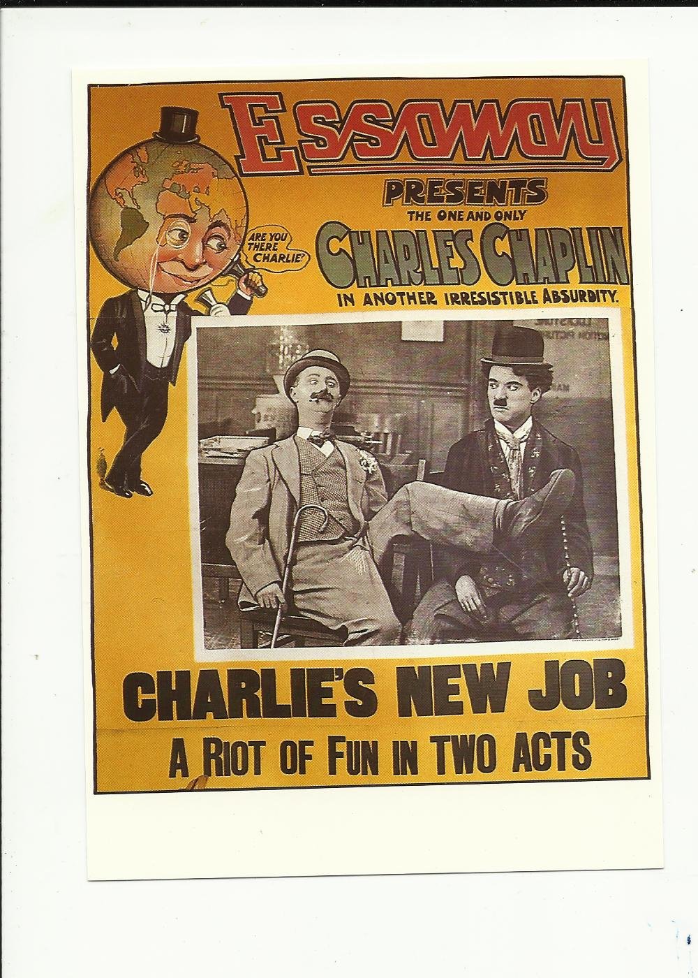 „Werbe-Postkarte um 1980 mit dem Motiv: Charlie Chaplin und …“ – Buch ...