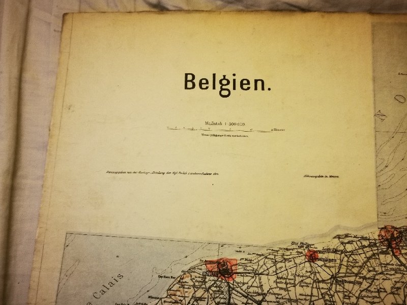 „farbige Landkarte Topographische Karte von Belgien M …“ – Buch antiquarisch kaufen – A02yIe6901ZZa
