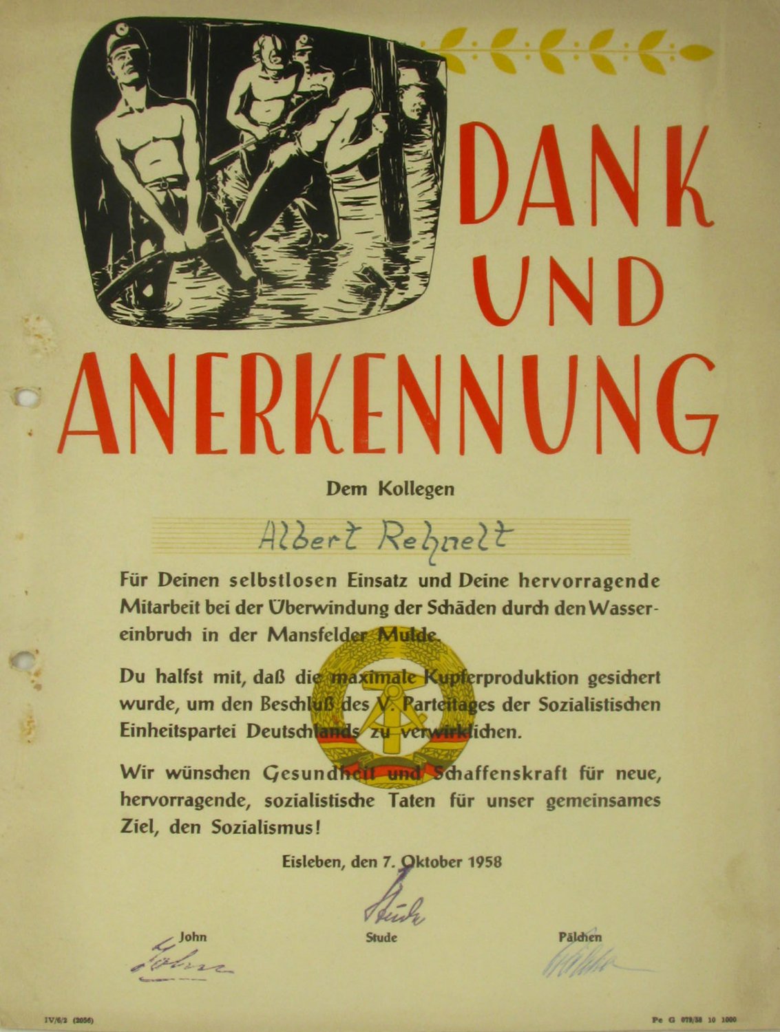 „Urkunde Dank und Anerkennung.“ – Buch antiquarisch kaufen – A02yJqh001ZZv