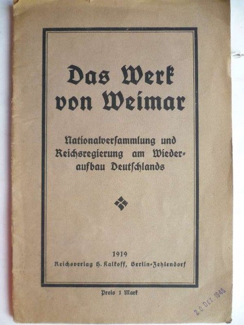 „Das Werk von Weimar.“ – Buch antiquarisch kaufen – A02zm1nD01ZZX