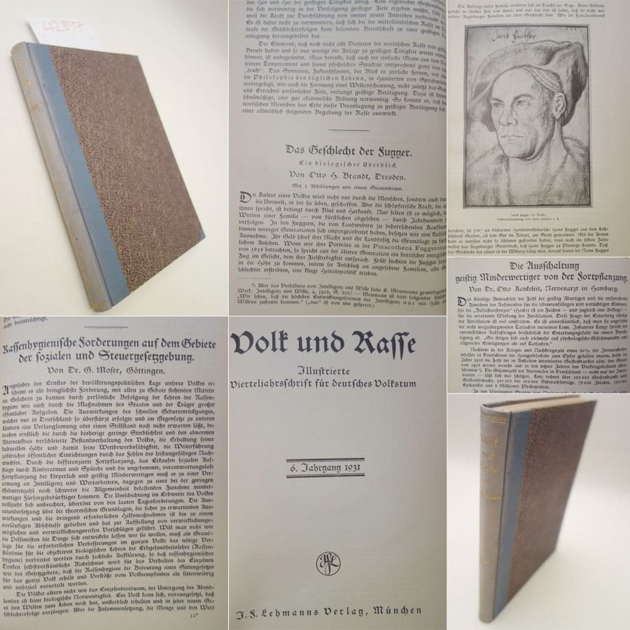 „Volk und Rasse.“ – Buch Erstausgabe kaufen – A02zv7EN01ZZ9
