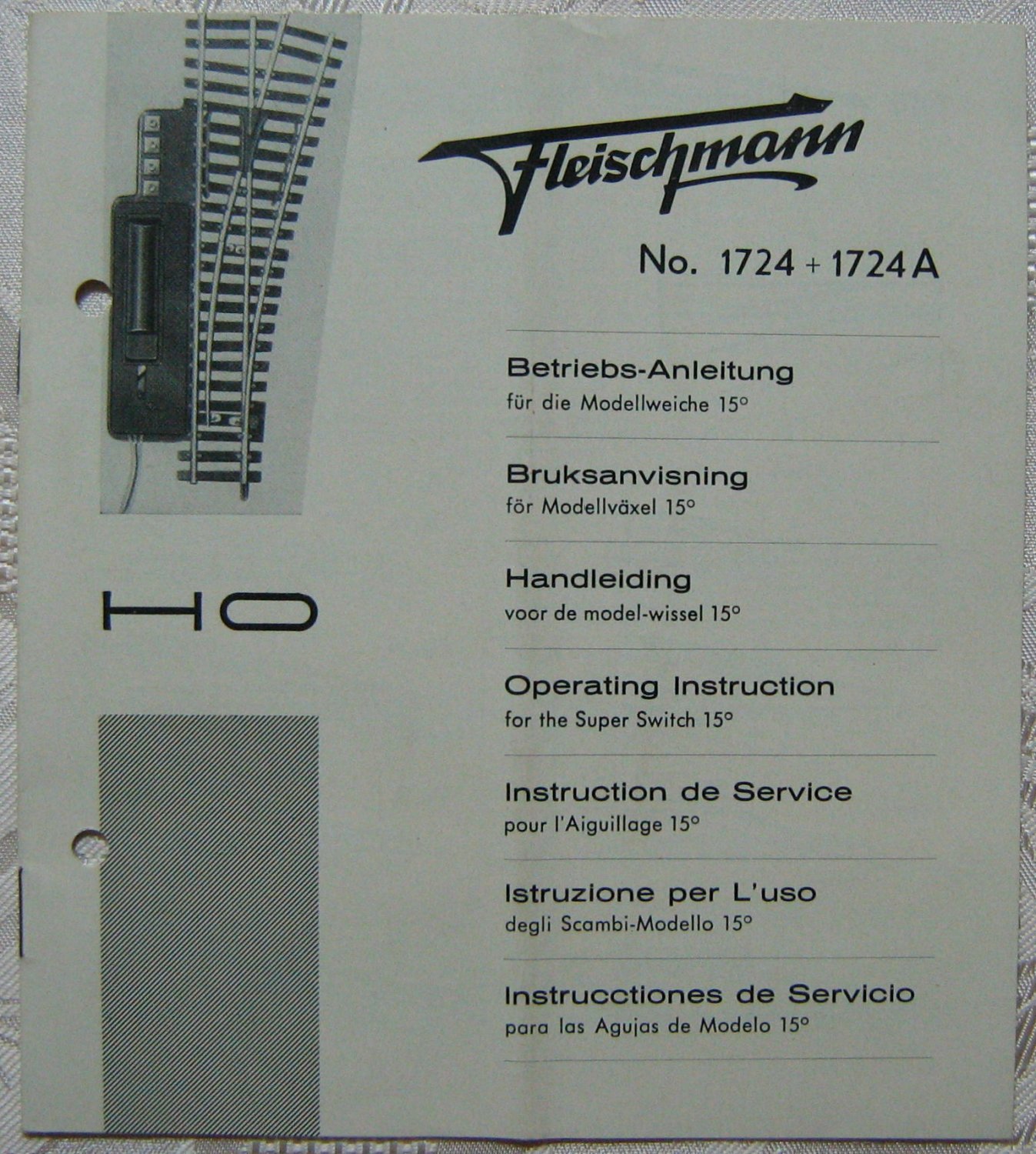 „Fleischmann Betriebsanleitung Anleitung 1961 1724 1724A H0 …“ – Buch gebraucht kaufen ...