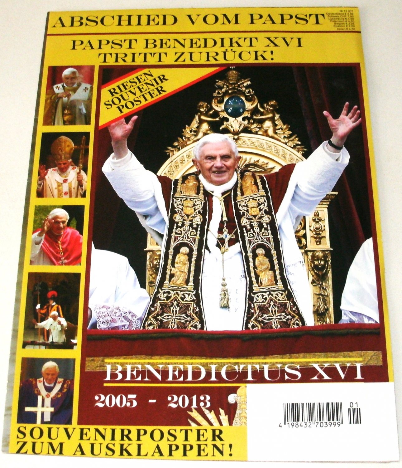 „Großformatiges Poster von Benedikt XVI / Joseph Ratzinger …“ – Buch gebraucht kaufen ...