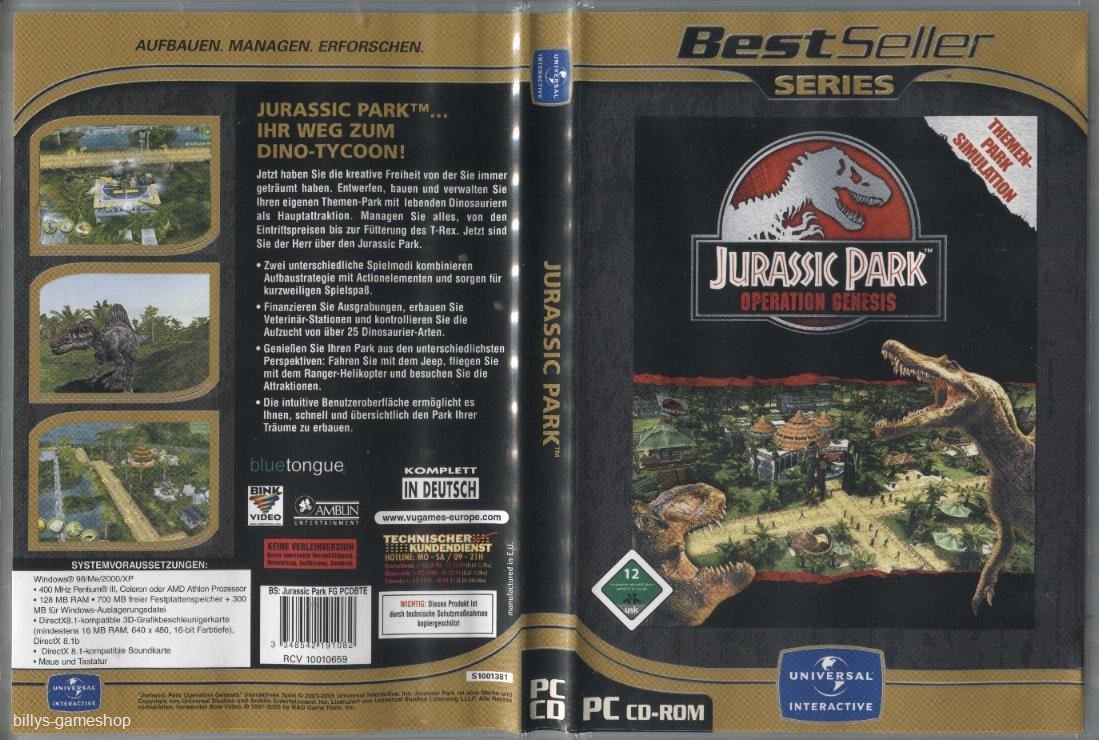 „Jurassic Park - Operation Genesis !“ – Spiel gebraucht kaufen ...