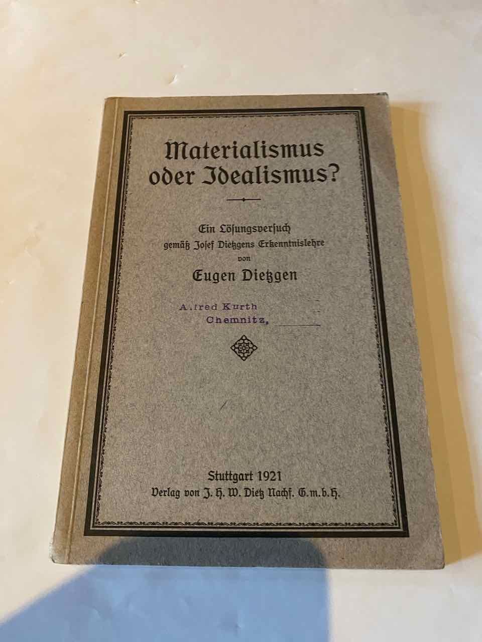 „Materialismus oder Idealismus?“ – Bücher gebraucht, antiquarisch & neu kaufen