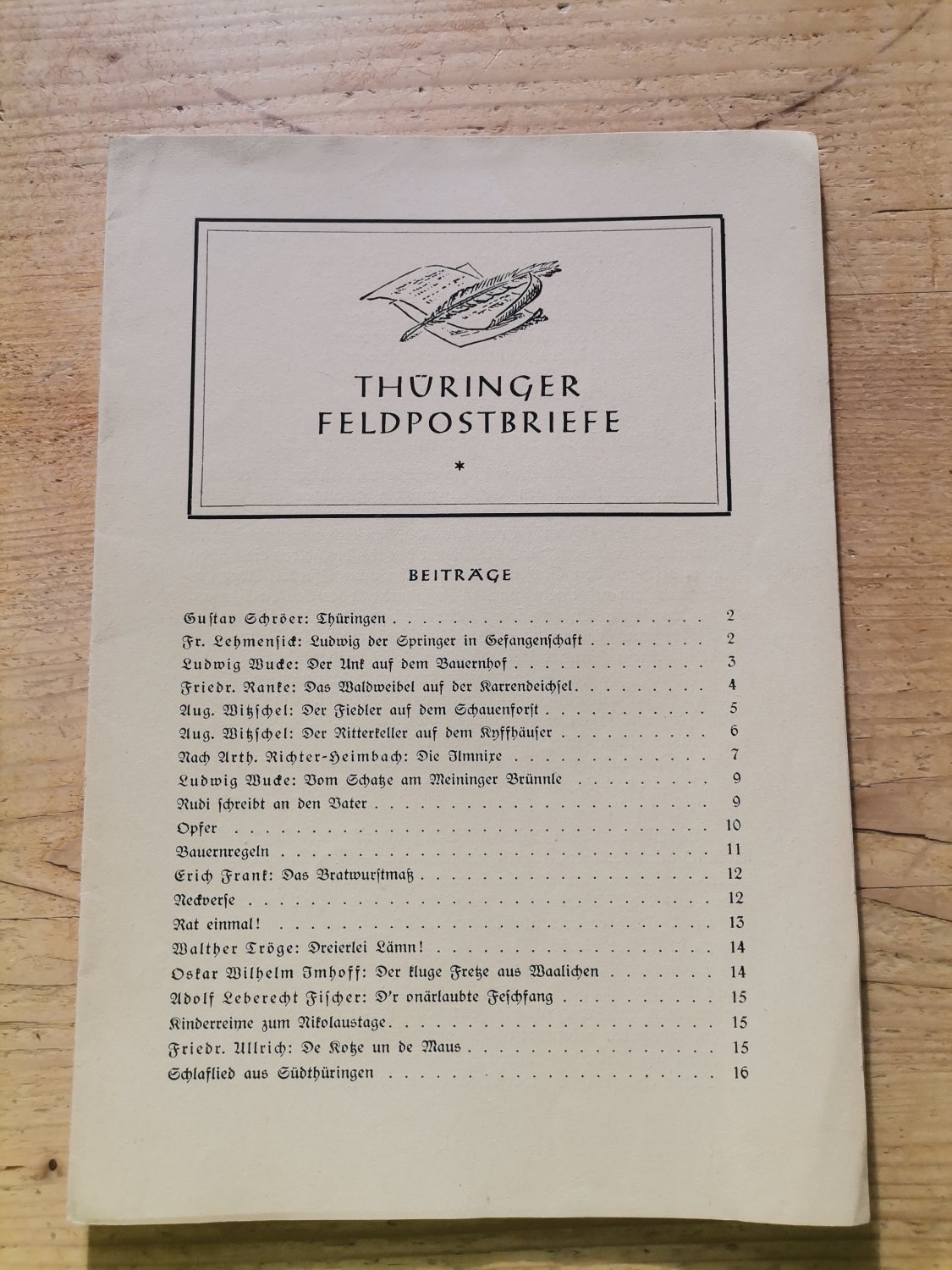 „Thüringer Feldpostbriefe“ (Gustav Schöer Fritz Friedrich Lehmensick ...