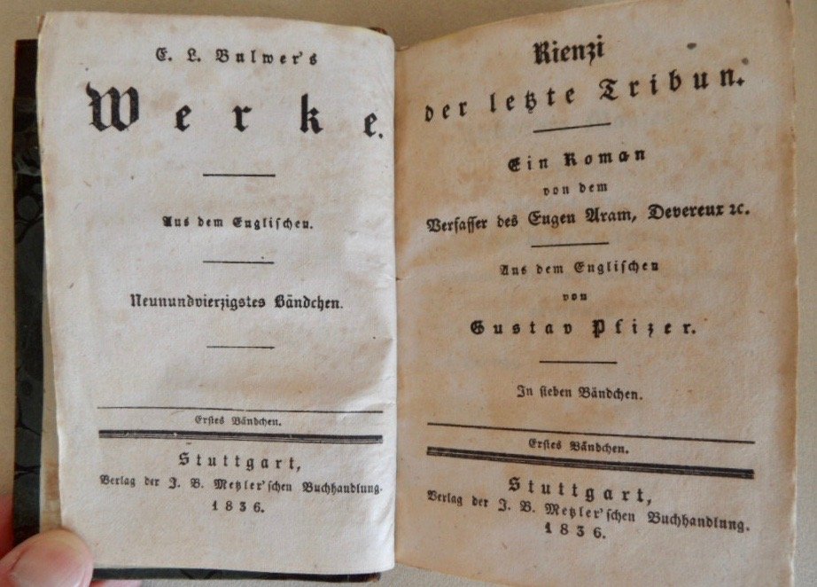 „Rienzi, der letzte Volkstribun.“ – Bücher gebraucht, antiquarisch ...