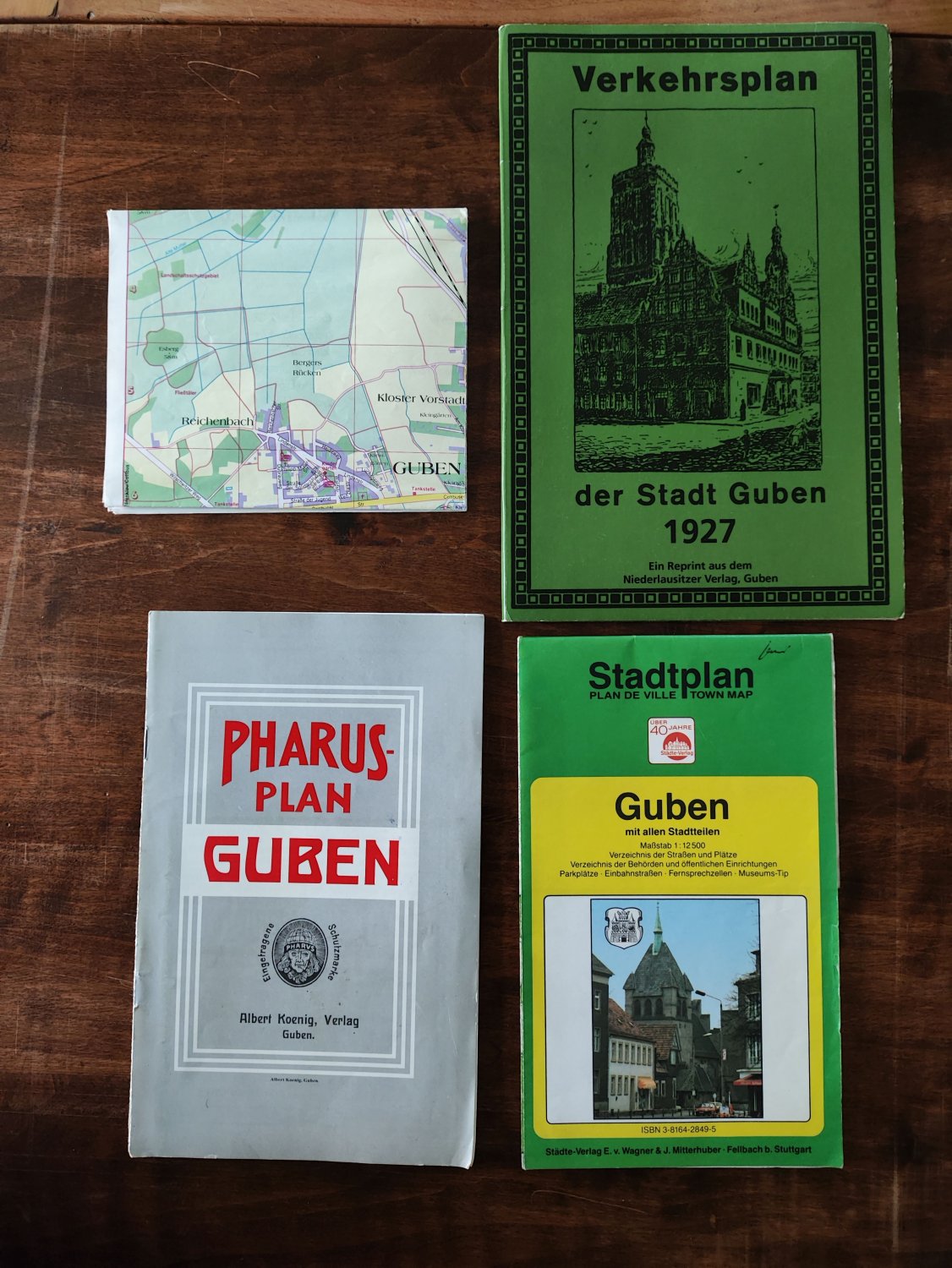 „Konvolut Sammlung 4 Karten zusammen: Stadtplan Guben mit …“ – Buch ...